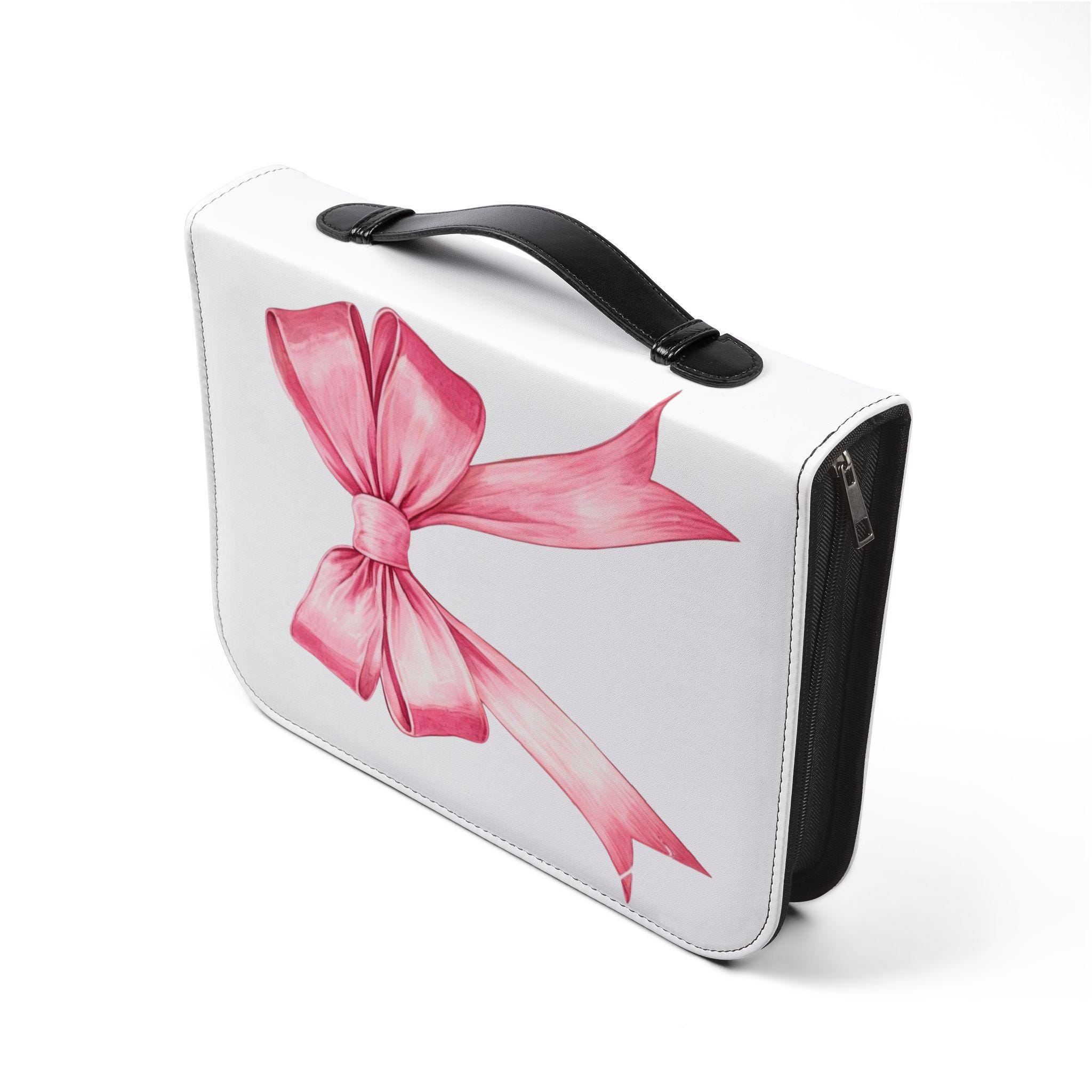 Elegant Pink Bow Bible Cover, Girls Bible Case, Christian Gifts, Church ...