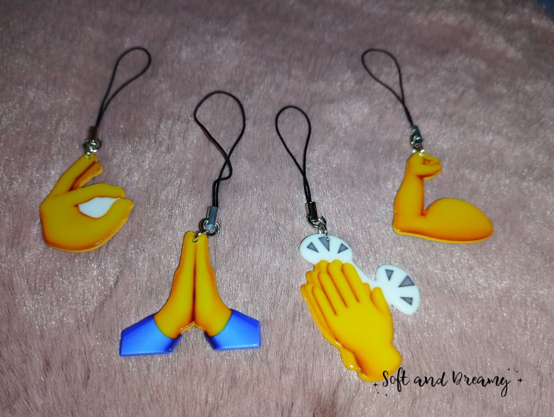 Hand Gestures Emoji Keychain Emoji Keychain/phone Charm High Quality ...