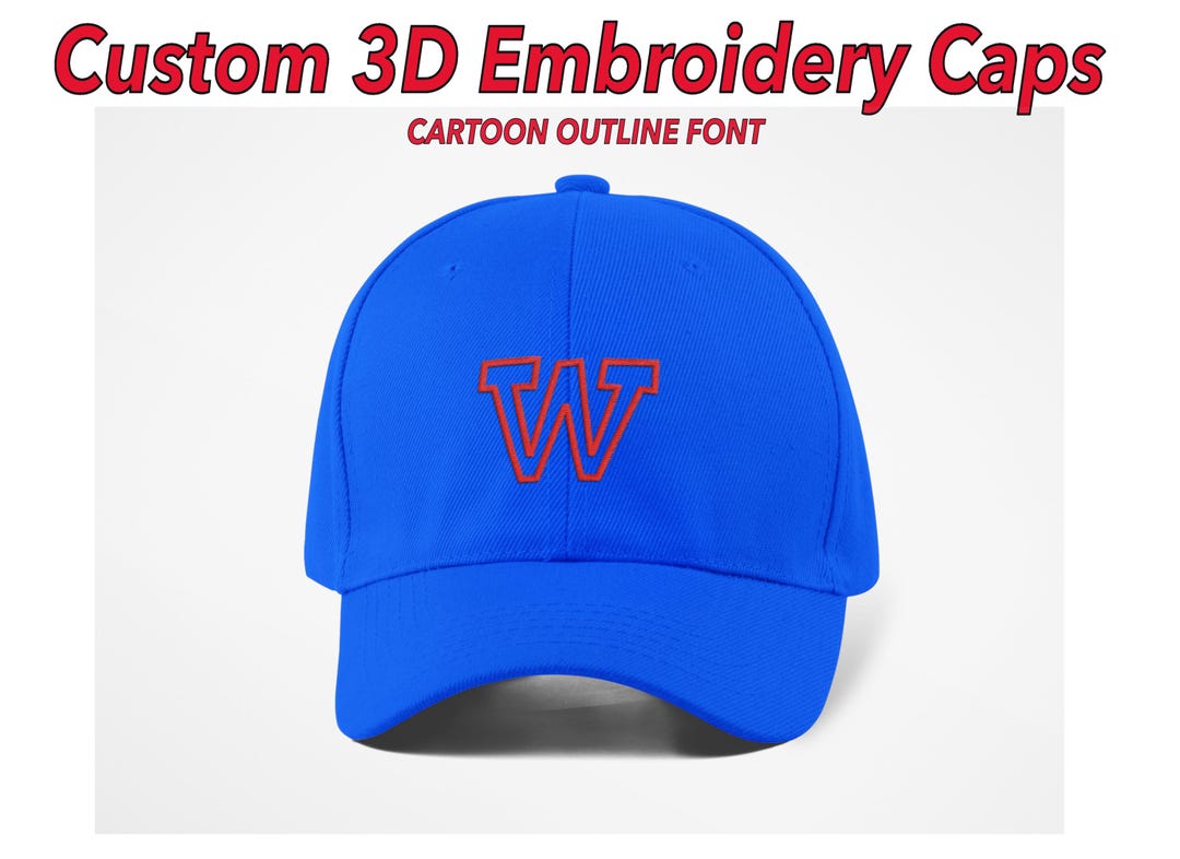 Custom Embroidered 3D Text Hat-custom Embroidered Text or Logo Hat ...