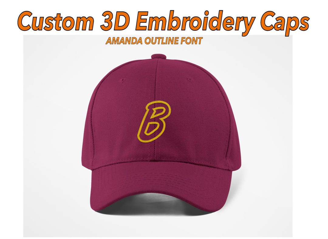 Custom Embroidered 3D Text Hat-custom Embroidered Text or Logo Hat ...