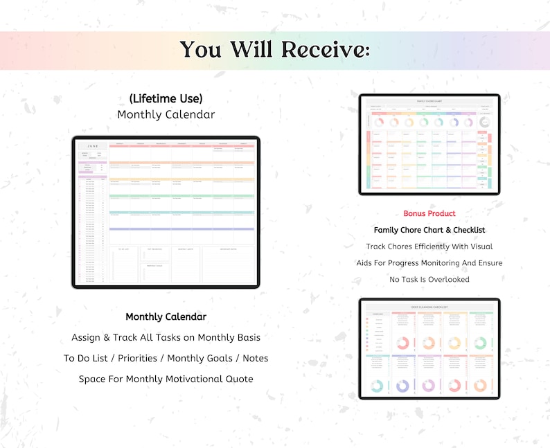 Monthly Calendar Google Sheets, 2024 2025 Planner, Task Tracker ...