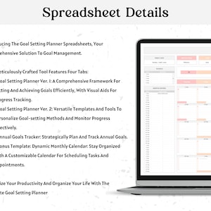 2025 Goal & Habit Planner Google Sheet Tracker, Long Term SMART Goals ...