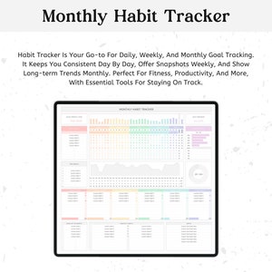 Daily Habit Tracker Spreadsheet Google Sheets Template, Daily Weekly ...