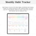 Daily Habit Tracker Spreadsheet Google Sheets Template, Daily Weekly ...