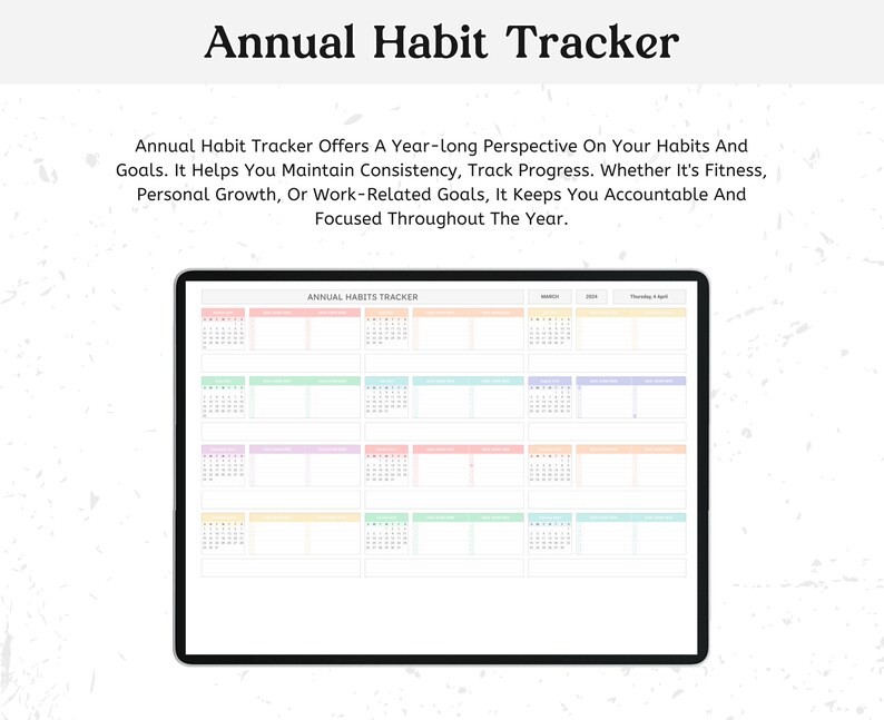 Daily Habit Tracker Spreadsheet Google Sheets Template, Daily Weekly ...