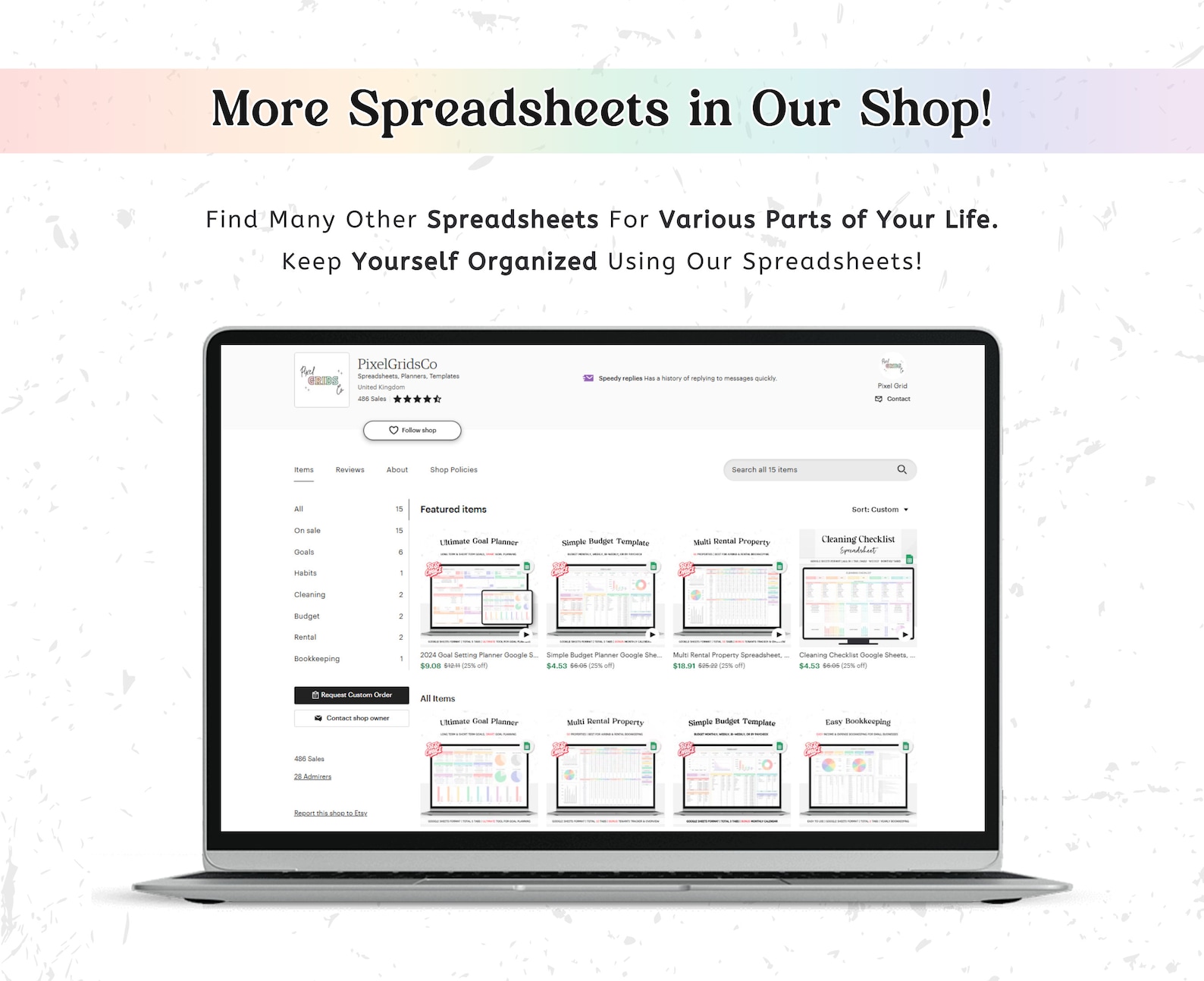 2024 - 2025 Monthly Calendar Google Sheets Task Tracker Spreadsheet ...