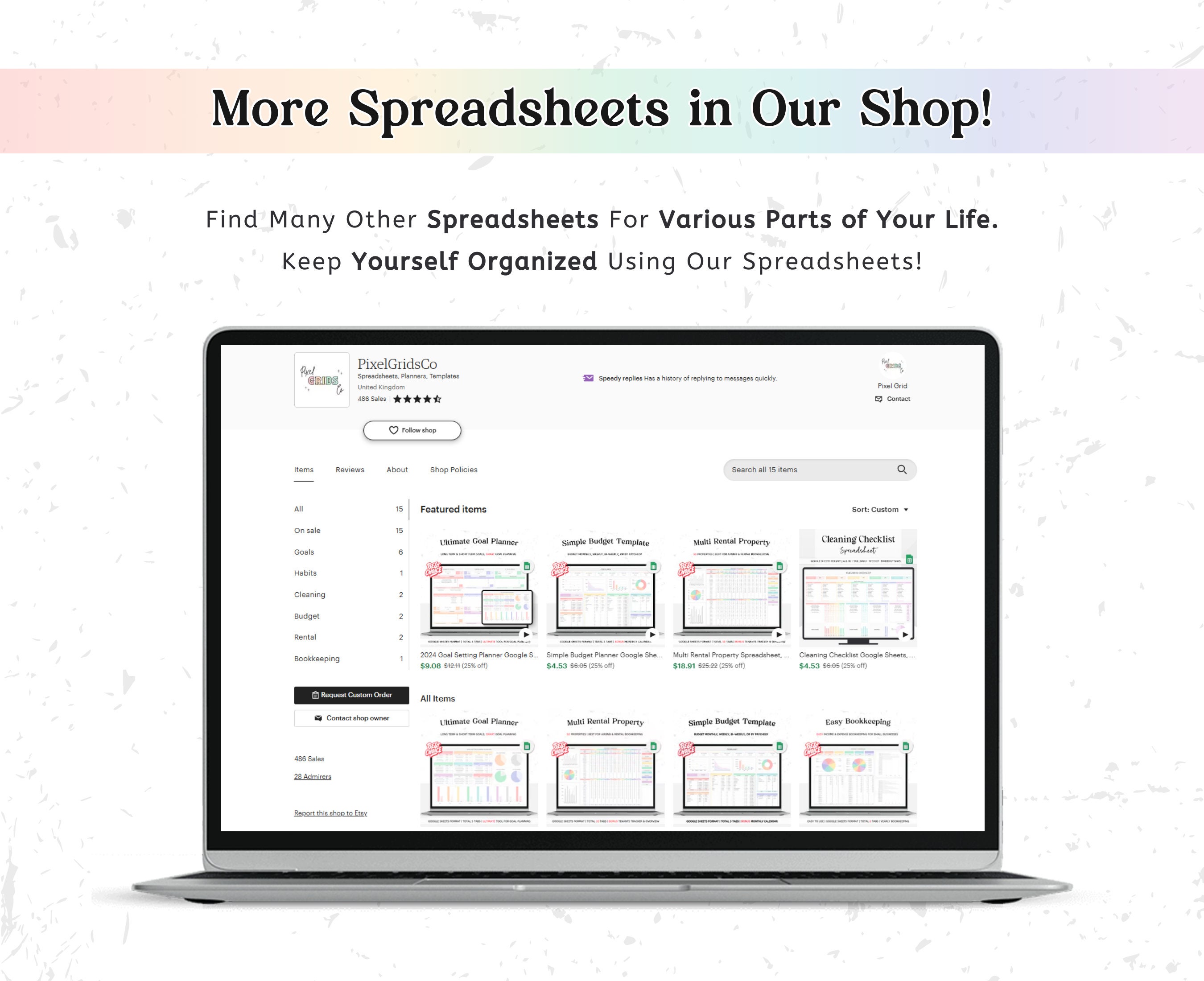 2024 - 2025 Monthly Calendar Google Sheets Task Tracker Spreadsheet ...