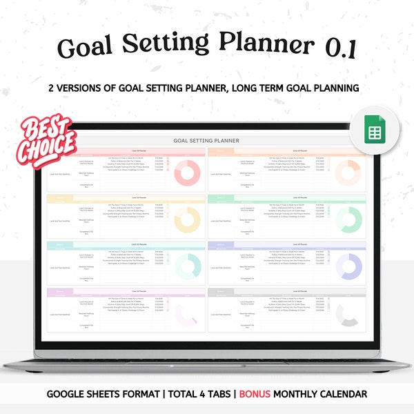 Long Term Goal Template - Etsy