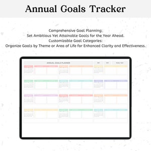 Goal Setting Planner Spreadsheet, Editable Productivity Tracker ...