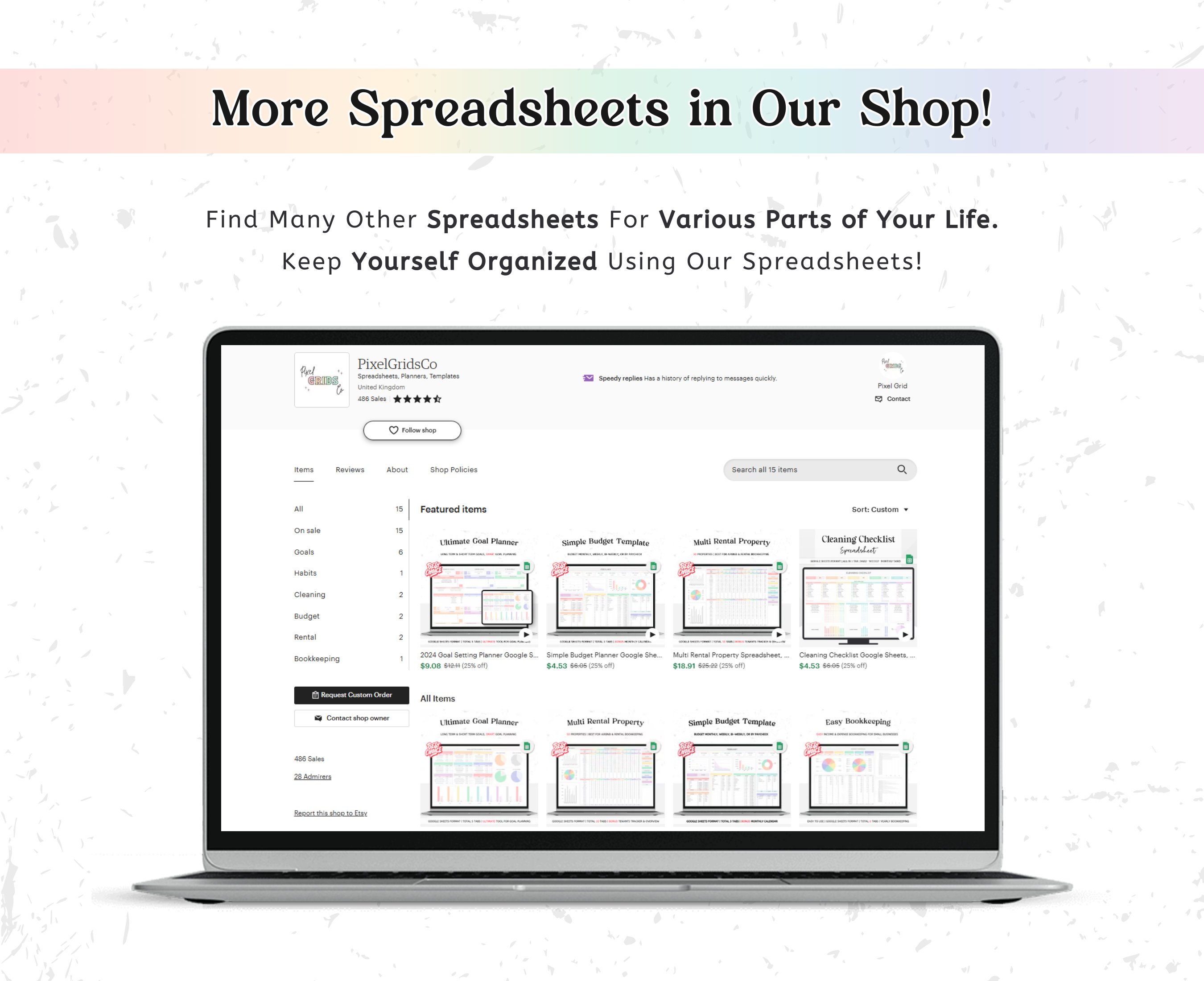 Monthly Calendar Google Sheets, 2024 2025 Planner, Task Tracker ...