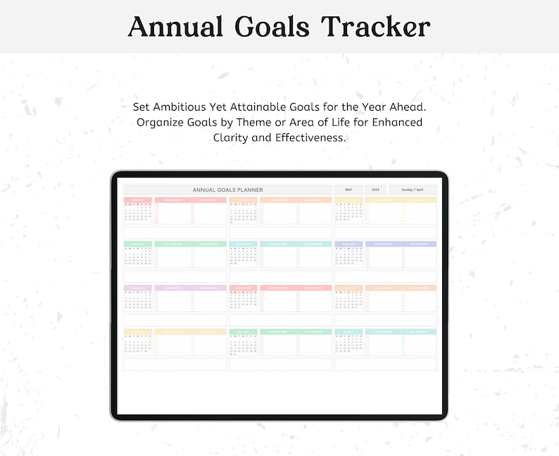 2025 Goal Setting Planner & Google Sheets Tracker | SMART Goals, Daily ...
