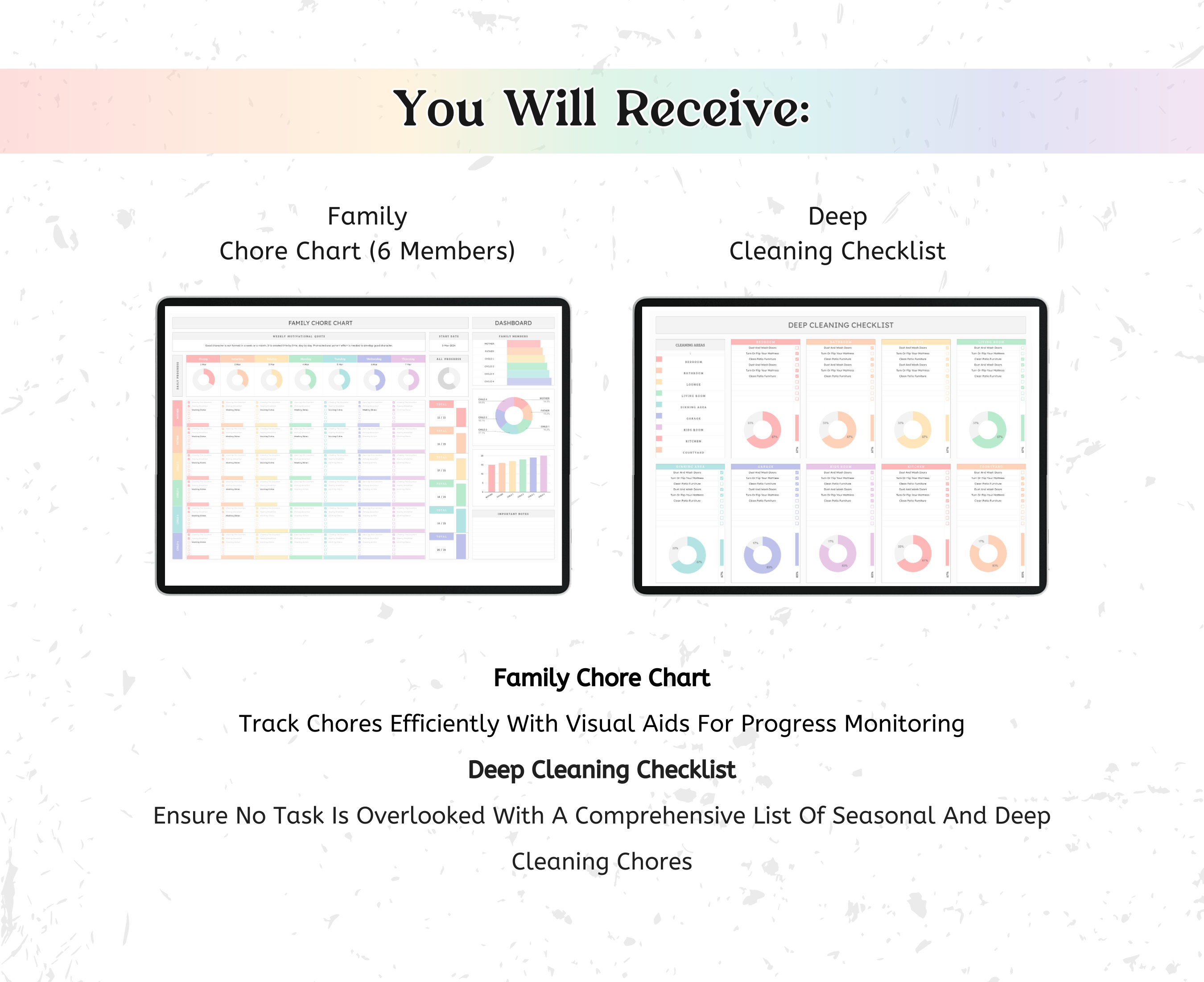 Family Chore Chart Google Sheets, House Cleaning Checklist Spreadsheet ...