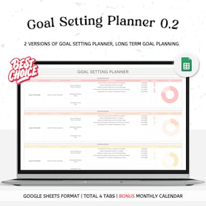 2025 Goal Planner Google Sheets Tracker | Long Term SMART Habit ...