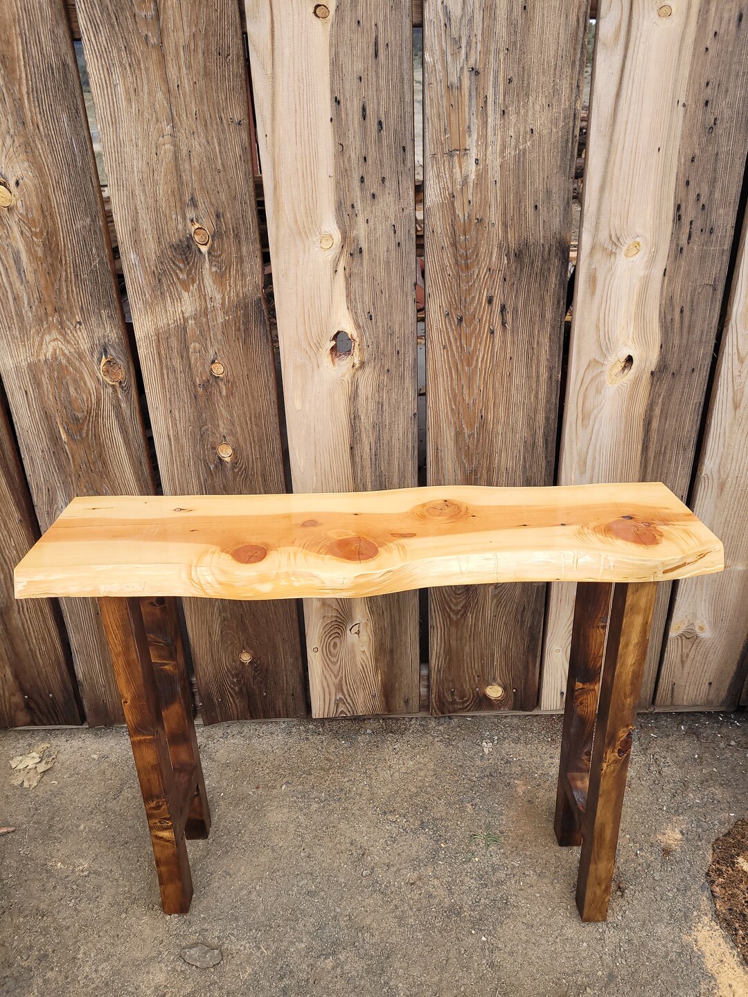 Live Edge Juniper Entry Table - Etsy