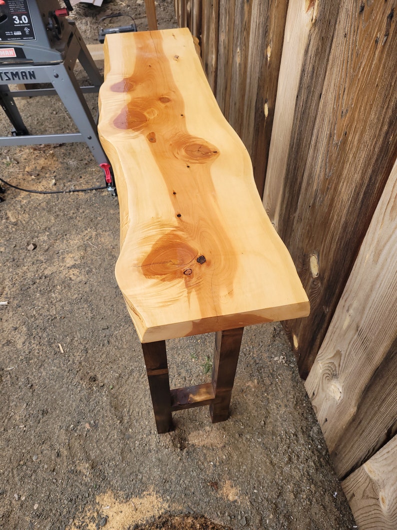 Live Edge Juniper Entry Table - Etsy