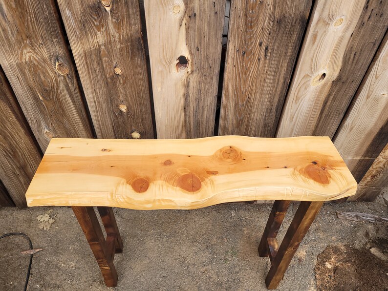 Live Edge Juniper Entry Table - Etsy