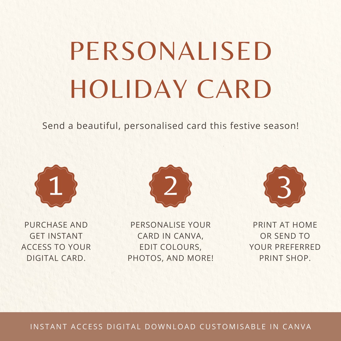 Printable Christmas Card, Editable Christmas Card, Canva Christmas Card ...