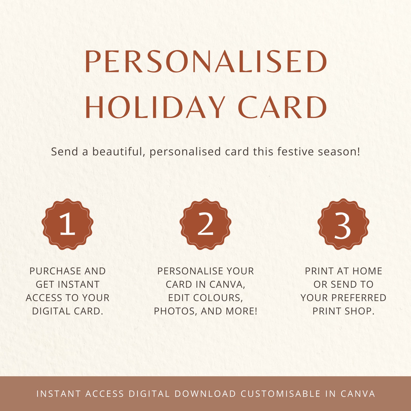 Printable Christmas Card, Editable Christmas Card, Canva Christmas Card ...