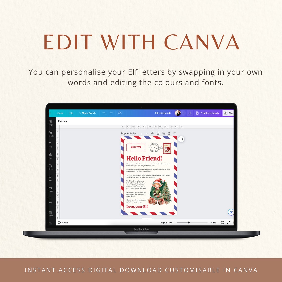 Elf Letter Bundle, Printable Elf Letters, Editable Elf Letters, Elf ...