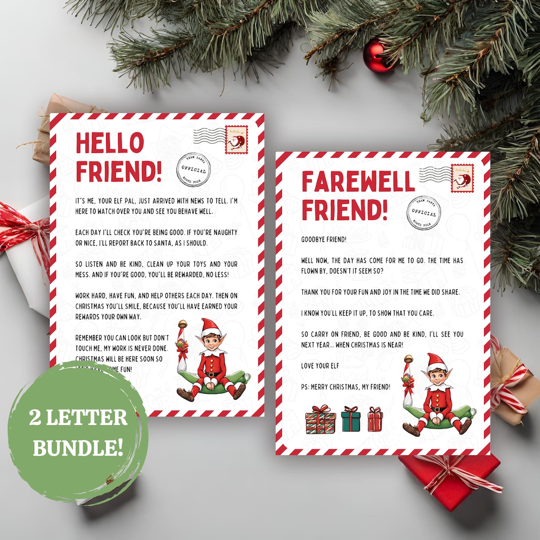 Editable Elf Letters, Elf Letter Template, Elf Letter Bundle, Elf ...