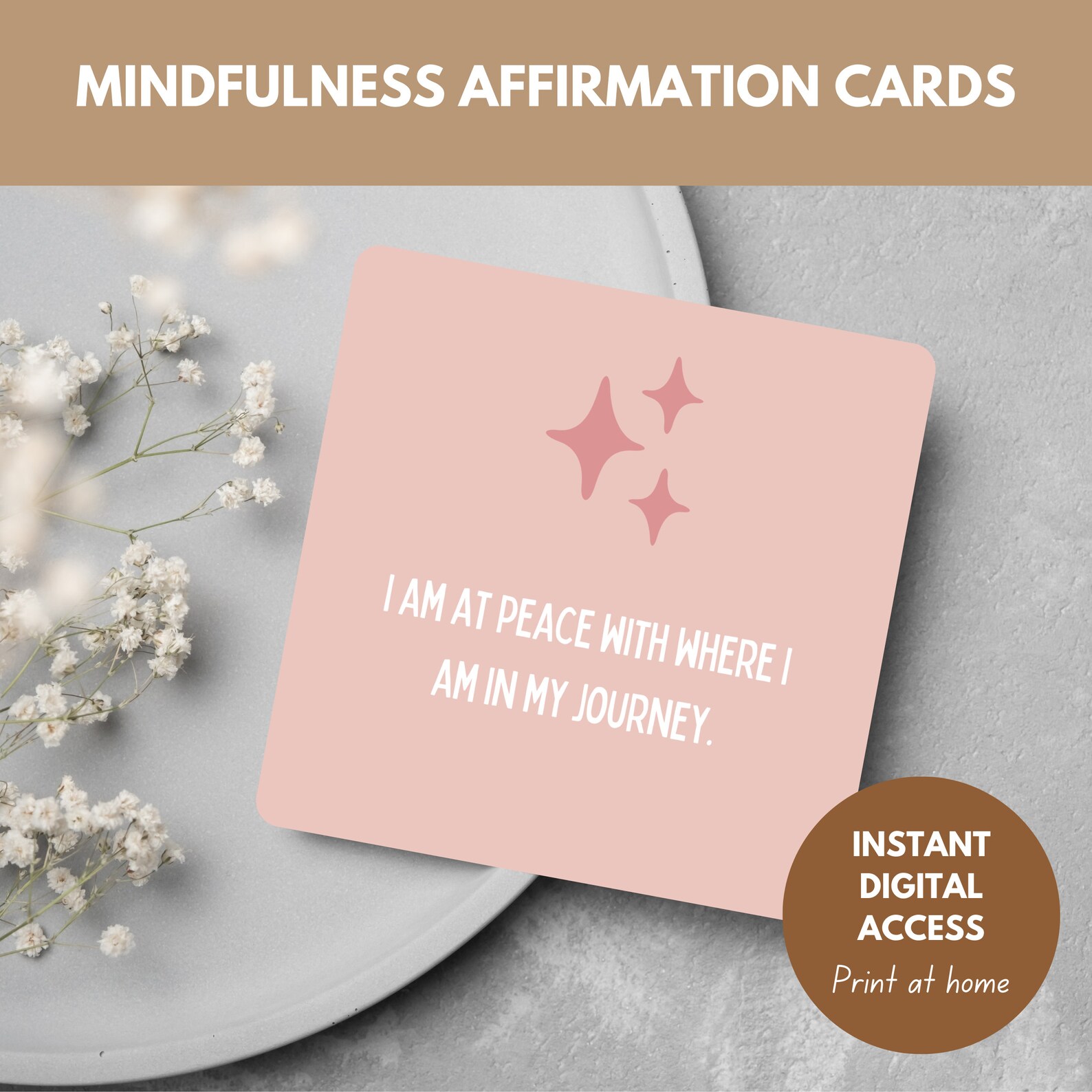 Printable Affirmation Cards Mindfulness Cards Mindfulness - Etsy