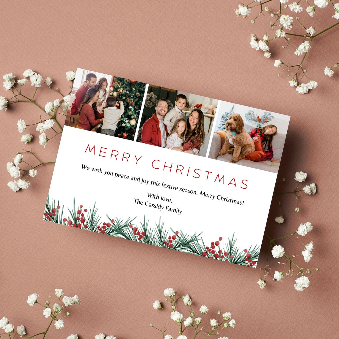 Printable Christmas Card, Editable Christmas Card, Canva Christmas Card ...