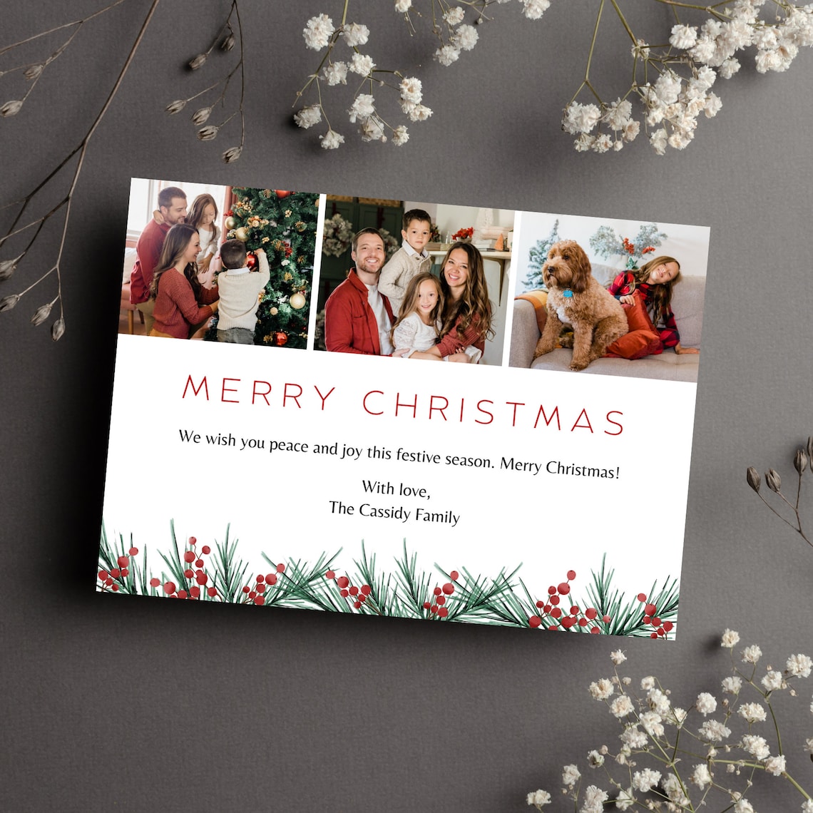 Printable Christmas Card, Editable Christmas Card, Canva Christmas Card ...