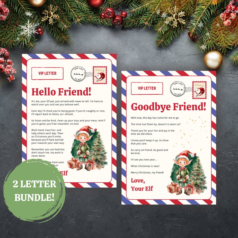 Elf Letter Bundle, Printable Elf Letters, Editable Elf Letters, Elf ...