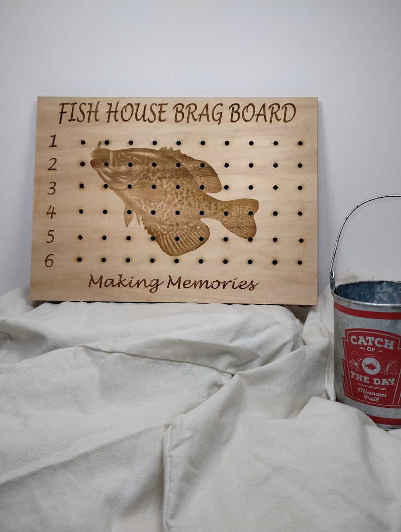 Customized Fish House Brag Board Walleye Inlay - Etsy