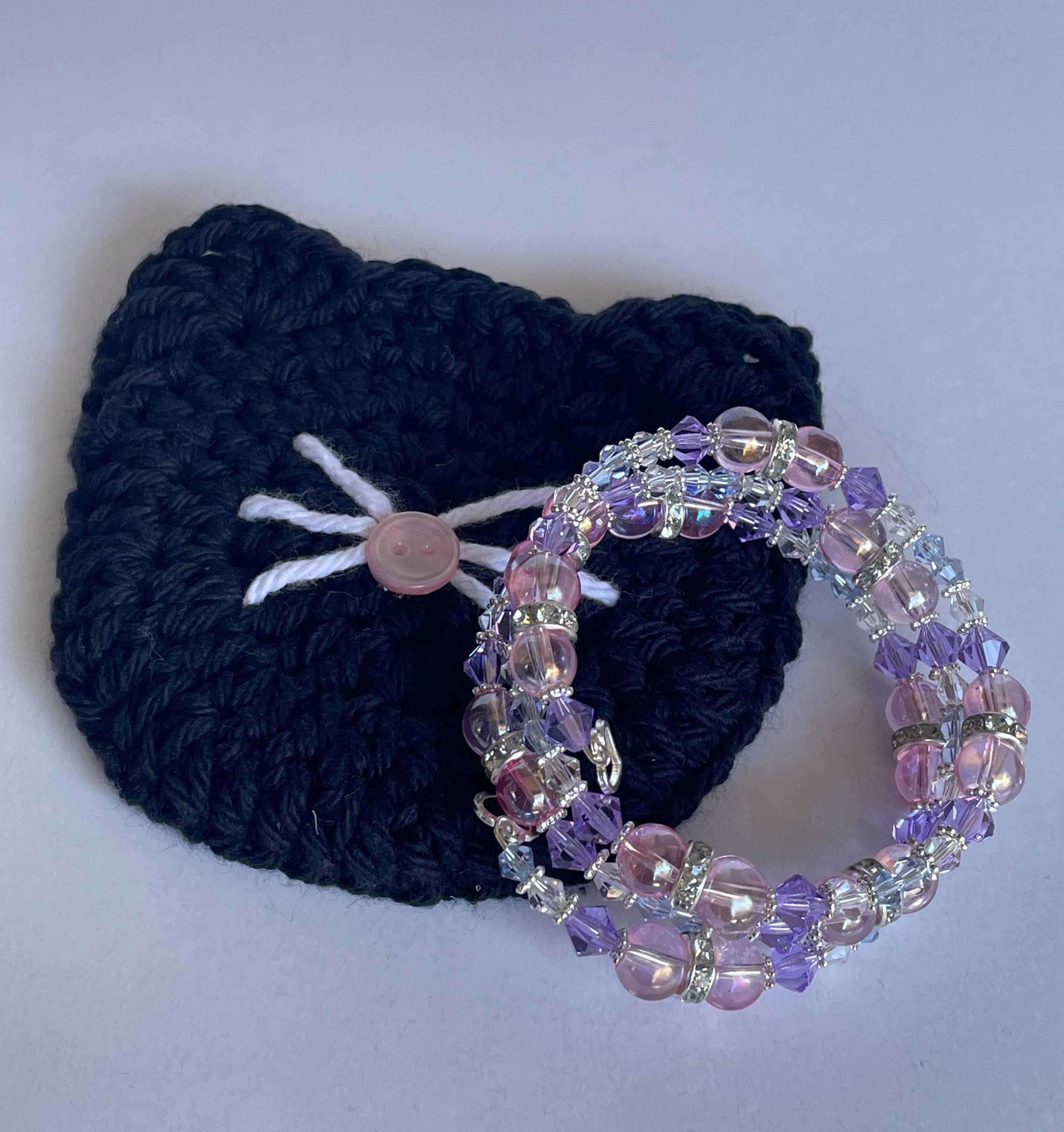 Glimmering Grace Crystal Memory Wire Bracelet, Wrap Bracelet, Beaded Bracelet - Etsy