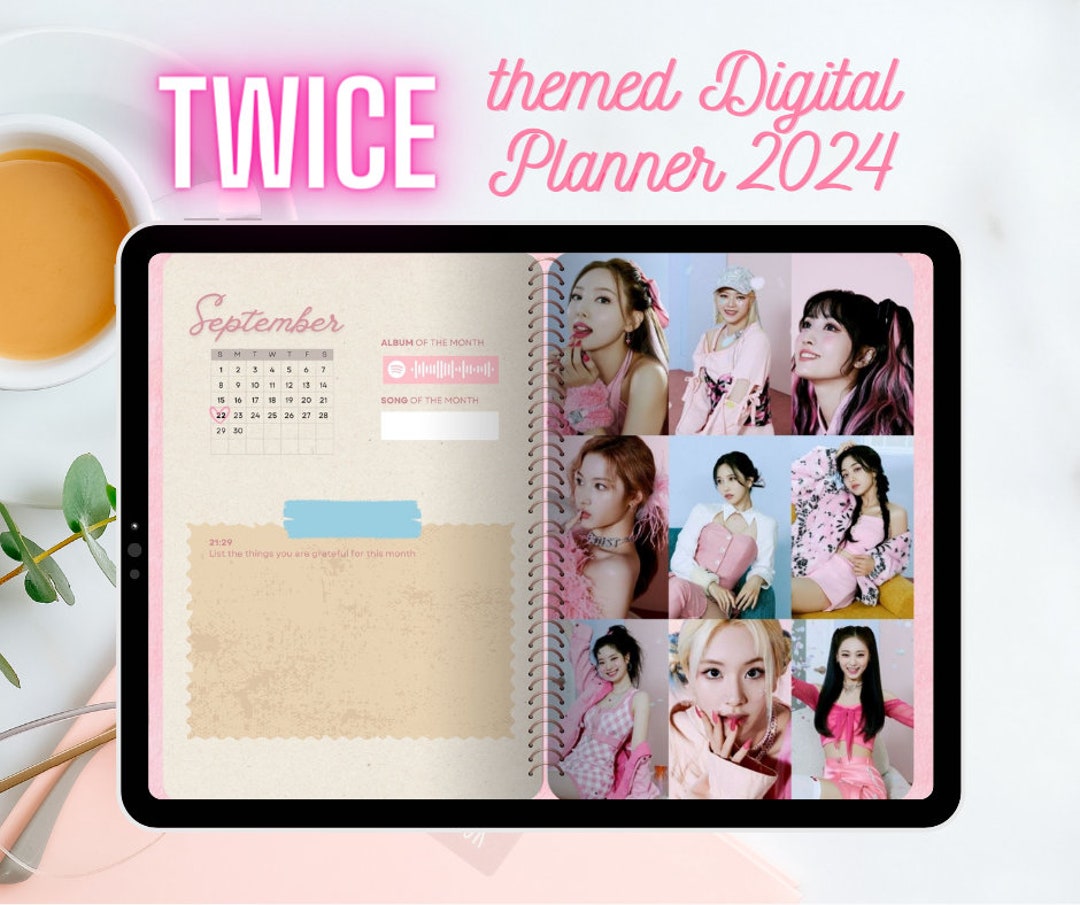 TWICE Themed 2024 Digital Planner Kpop Planner Habit Tracker Budget ...