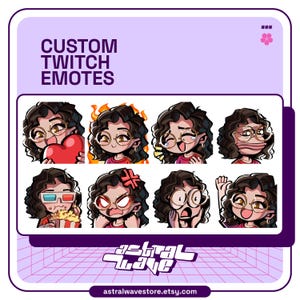 Custom Emotes for Streaming Cute Chibi Emotes Custom Emotes Twitch ...