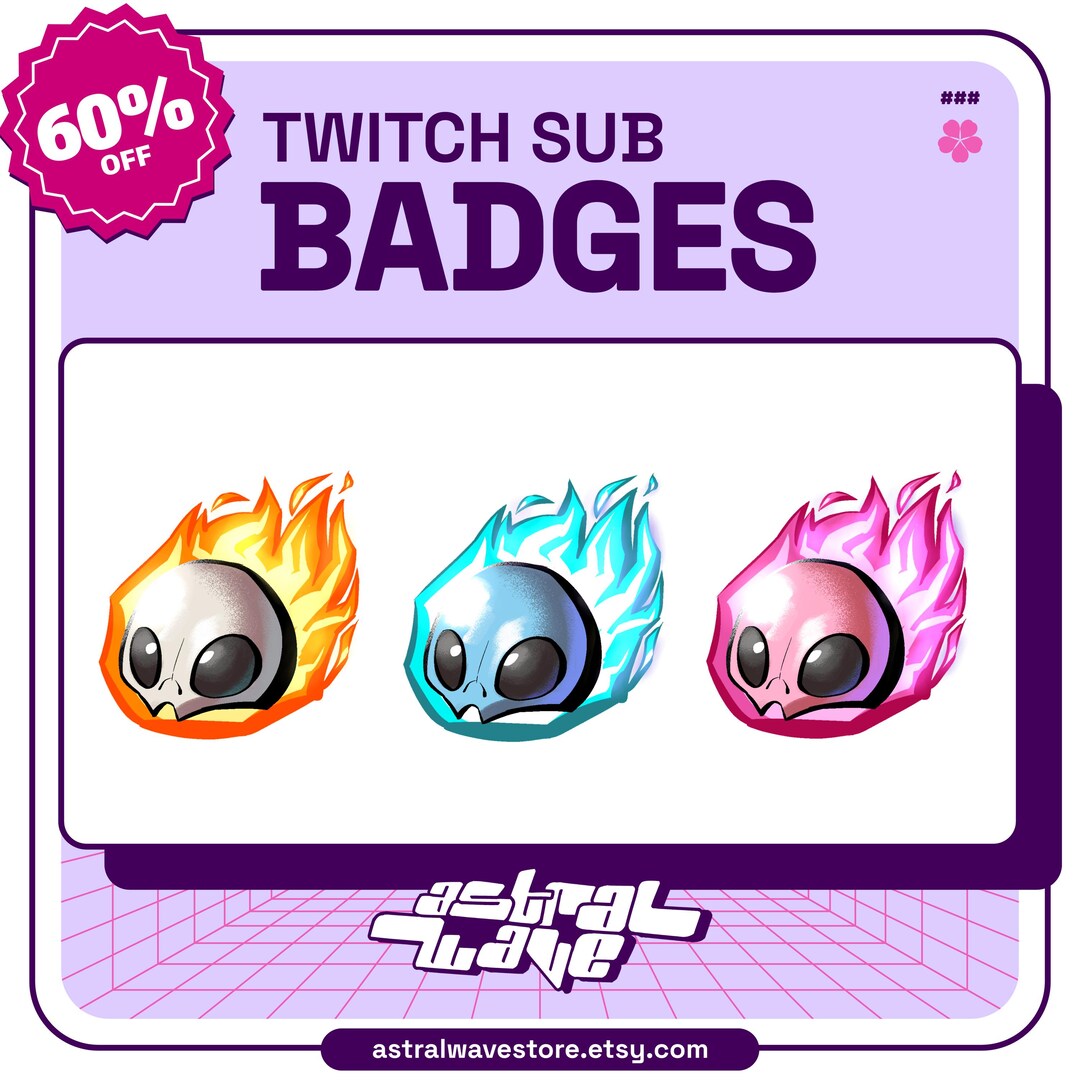 Custom Twitch Sub Badges: Esport Stream Graphics - Etsy