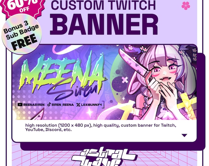 Japandi Anime Twitch Banner, Twitch Stream Banner, Lofi Light Stream ...