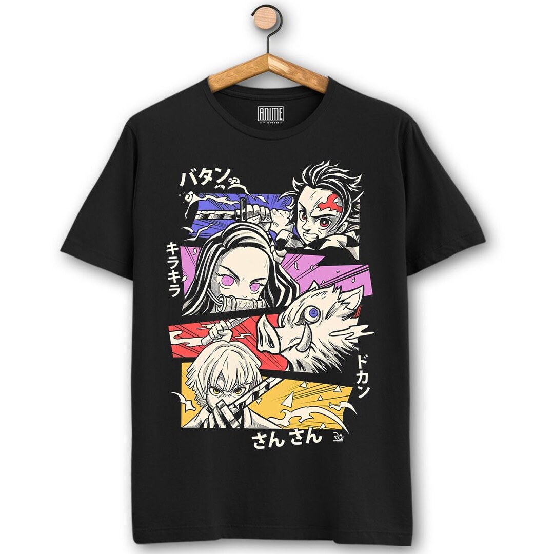 Demon Slayer Tanjiro Nezuko Inosuke Zenitsu T-shirt Unisex Anime Manga ...
