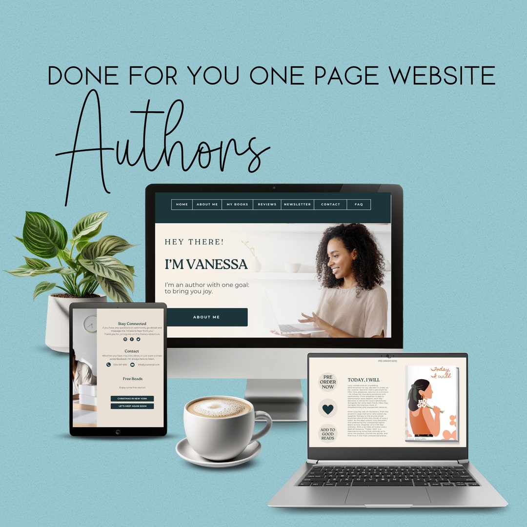 Book Promotion Website Novel Landing Page for Author Website - Etsy