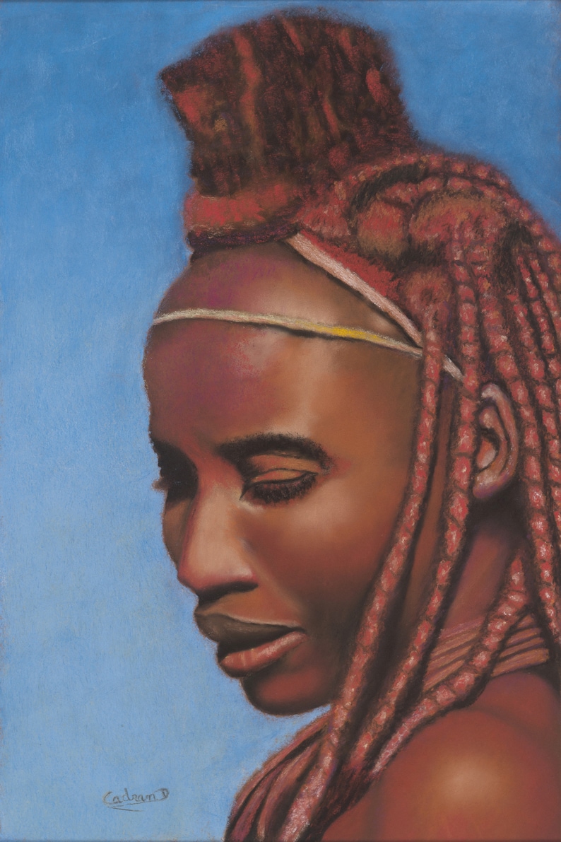Art Print African Beauty Himba Woman Pastel Interior - Etsy