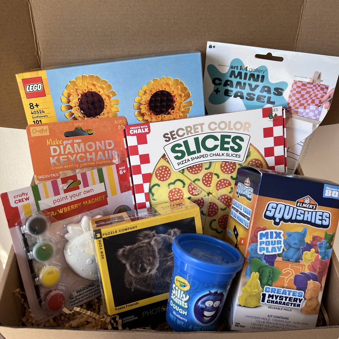 Kids Activity Box Kids Mystery Box Toys, Crafts, Games, Art, Activities ...