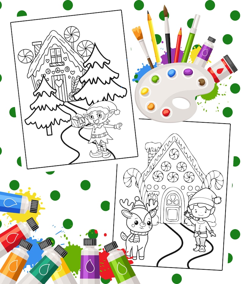 Kids Christmas Coloring Pages, Christmas Activity, Printable Christmas ...