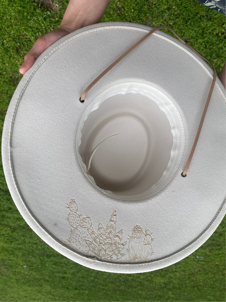 Sandy Desert Hand Burned Fedora Hat - Etsy