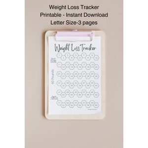 Printable Weight Loss Tracker, Weight Loss Journal, Weight Loss Planner ...