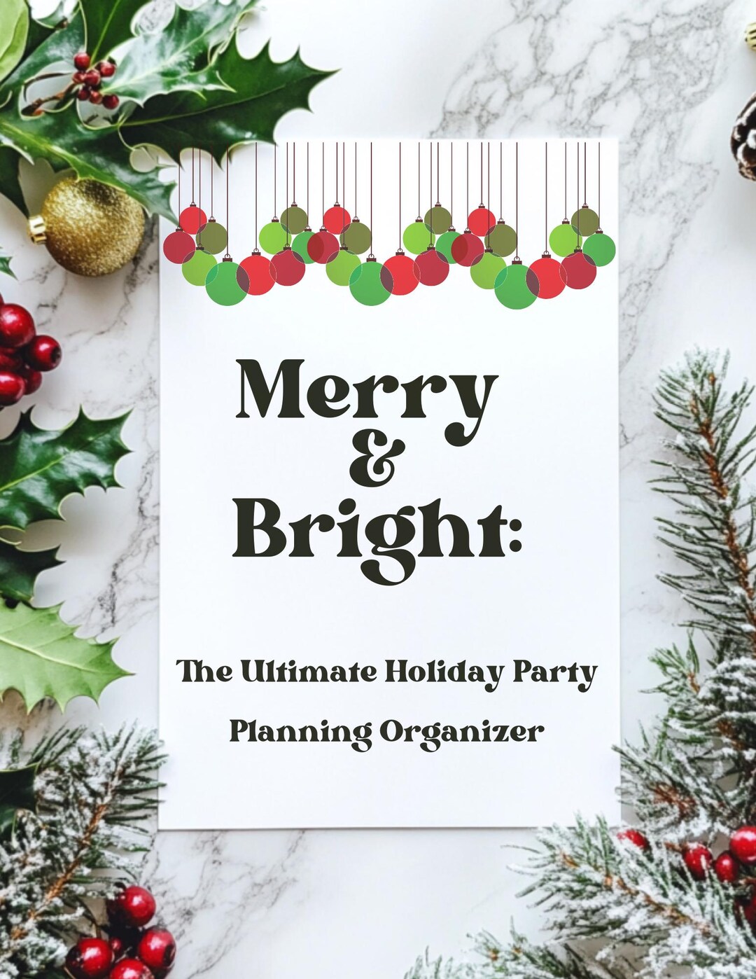 Printable Holiday Party Planner Organizer Festive Event Checklist ...