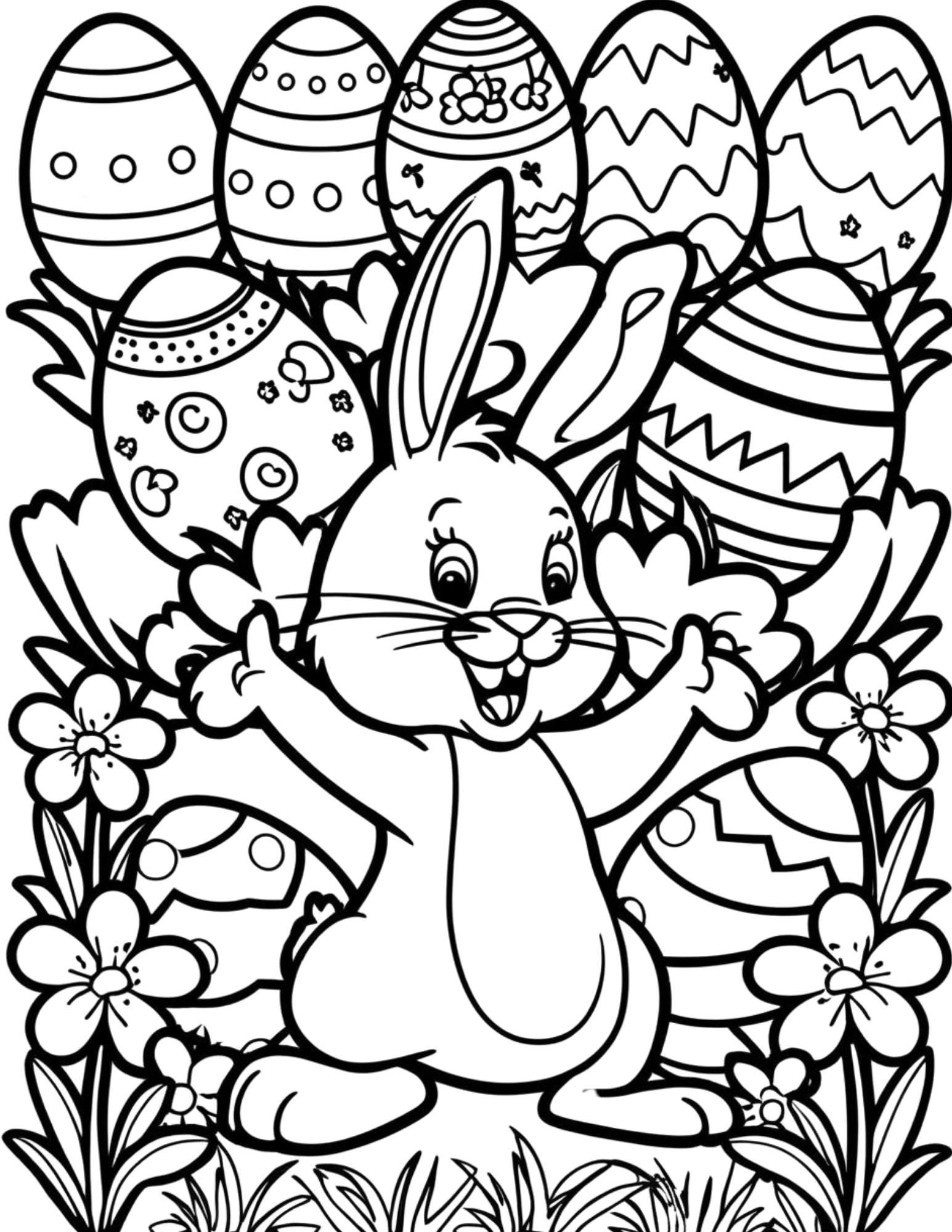 Easter Coloring Book 64 Pages (spring, Easter, Coloring Book, Printable ...