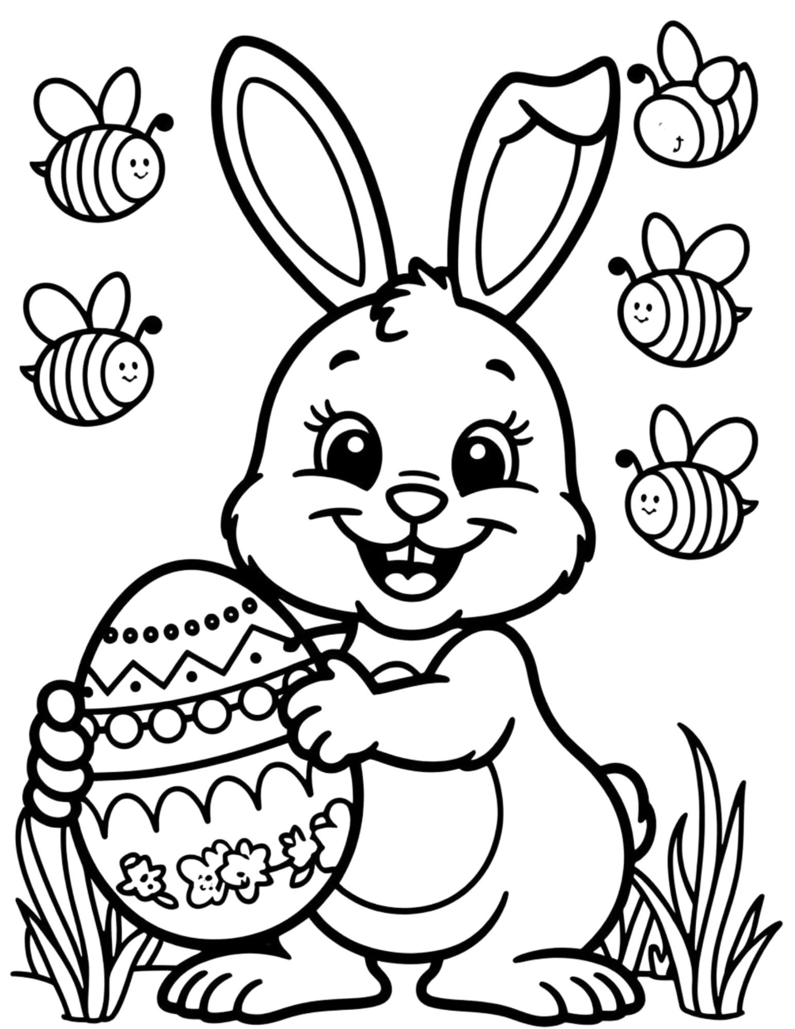 Easter Coloring Book 64 Pages (spring, Easter, Coloring Book, Printable ...