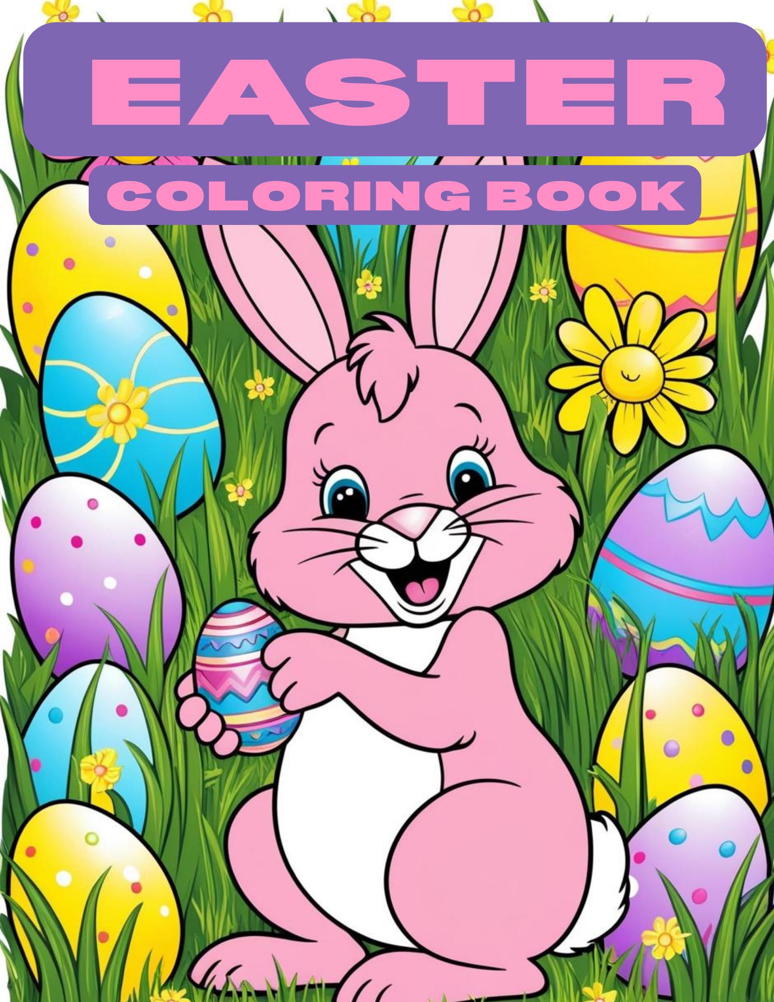 Easter Coloring Book 64 Pages (spring, Easter, Coloring Book, Printable ...