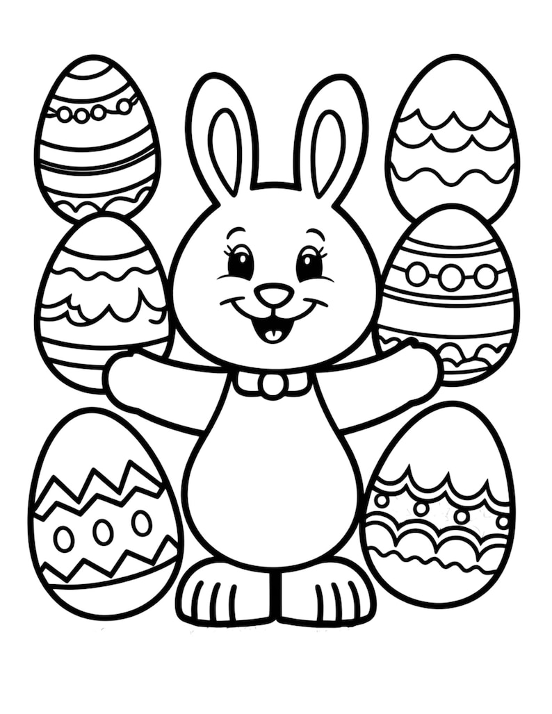 Easter Coloring Book 64 Pages (spring, Easter, Coloring Book, Printable ...