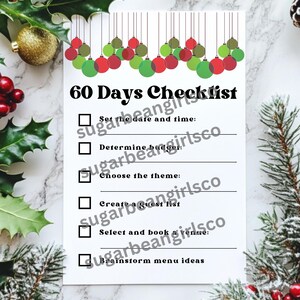 Printable Holiday Party Planner Organizer Festive Event Checklist ...