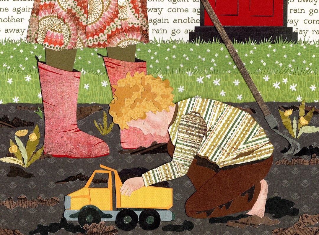 Original Papercut Art - "site Work" - Fine Art Paper Cut Collage - Etsy