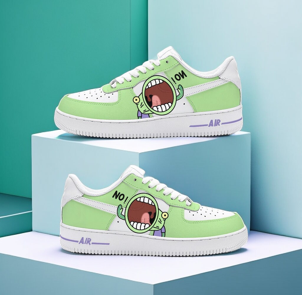 Spongebob Air Force Onesspongebob Sqarepants Shoescustom AF1 - Etsy