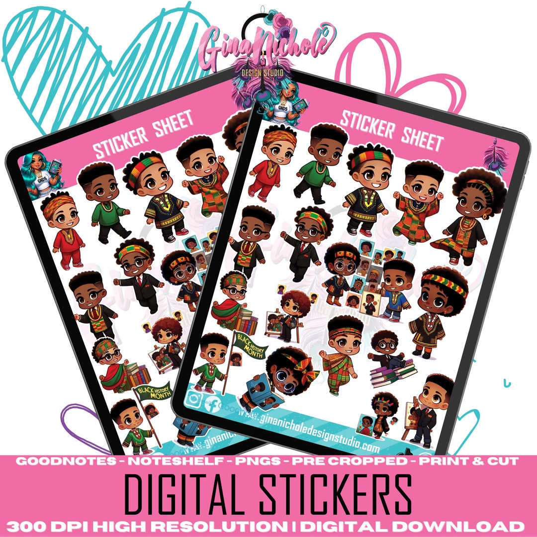 BMH Kids Sticker Sheet | Joyful African American Pngs | Cultural ...